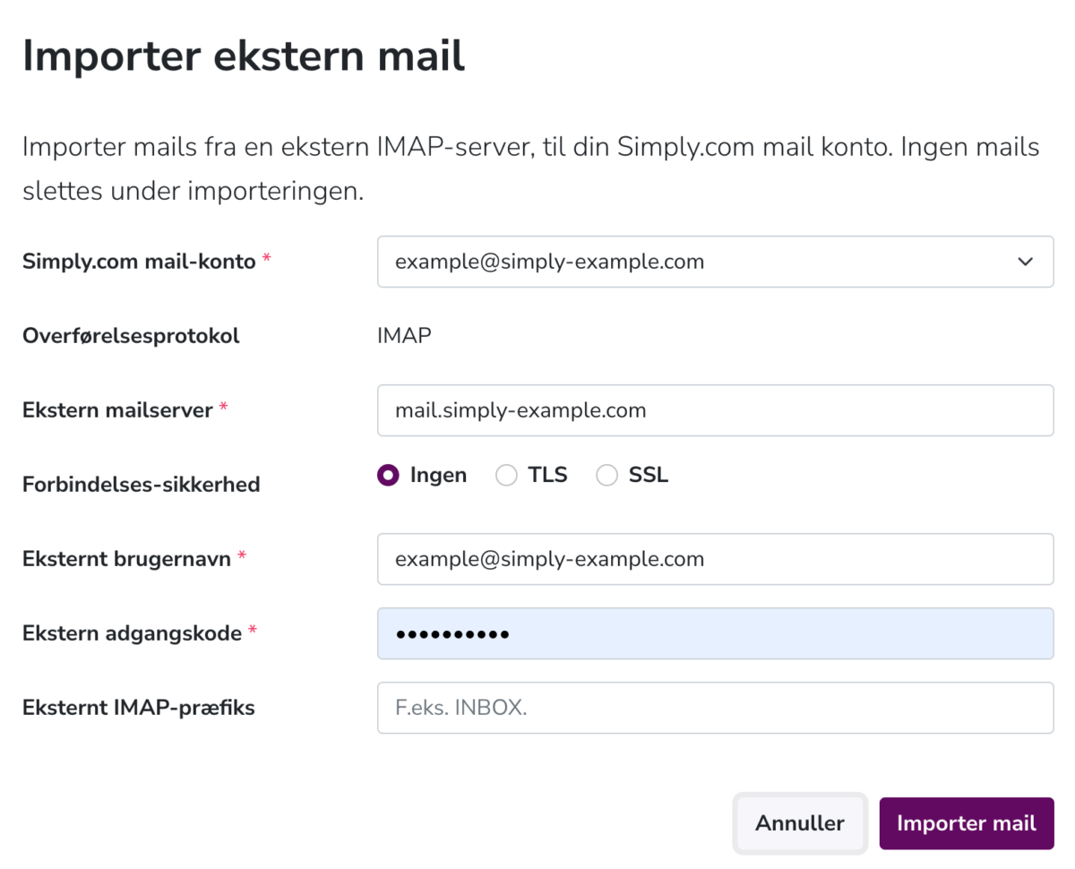 Sådan importerer du din hjemmeside og e-mail til Simply.com - Simply ...